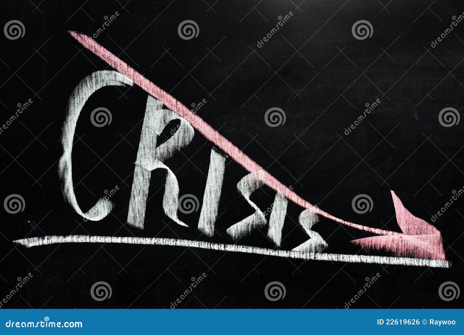 Drawing Crisis Chart On Placard Royalty-Free Stock Photo ...