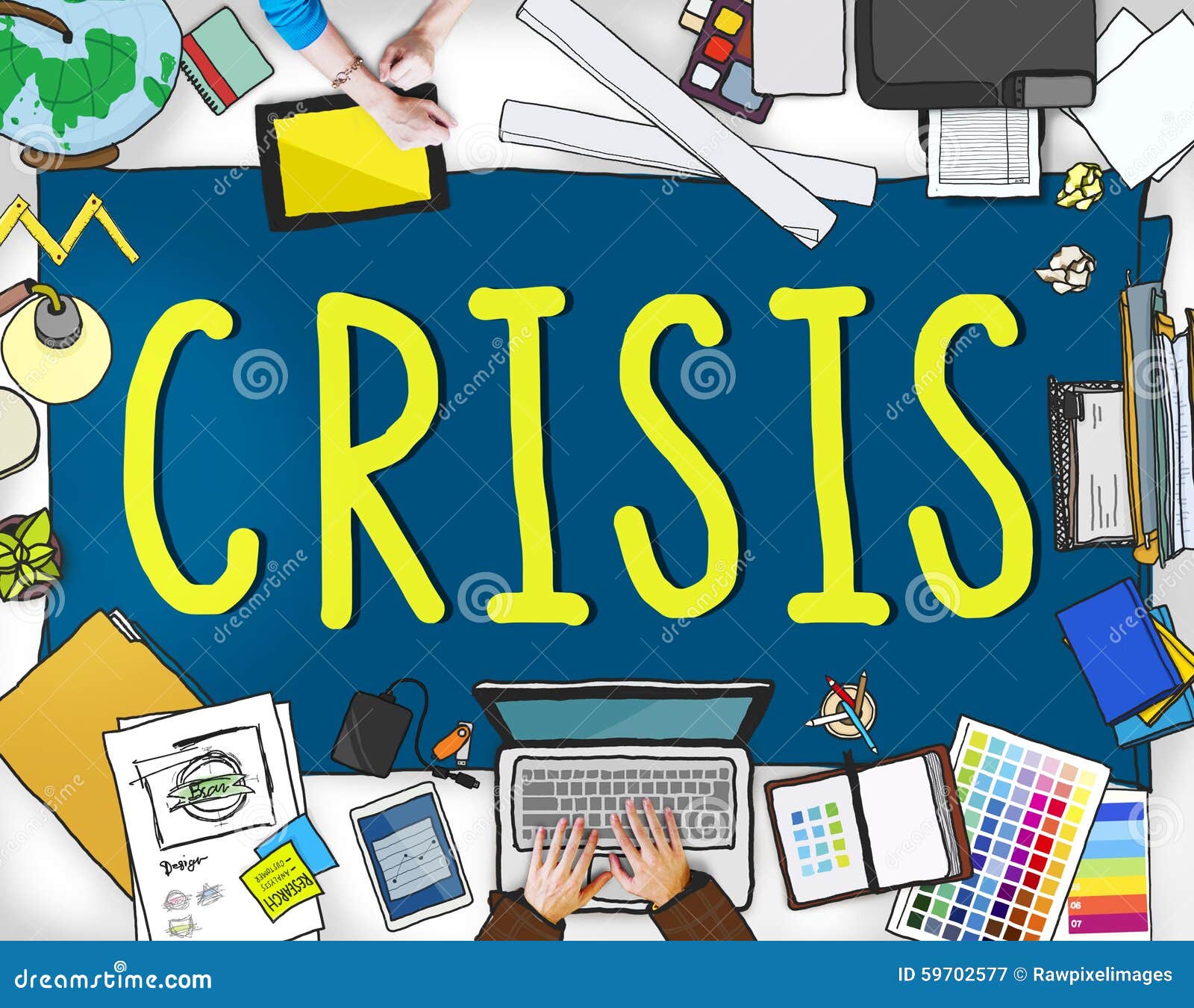 Crisis Accounting Banking Failure Financial Concept Stock Illustration ...