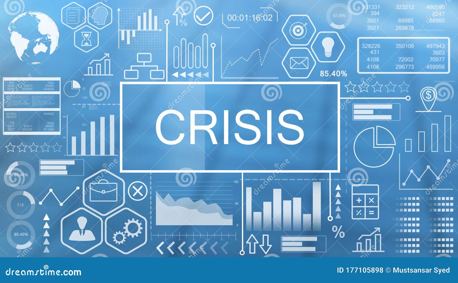 Crisis, Animated Typography Stock Illustration - Illustration of ...