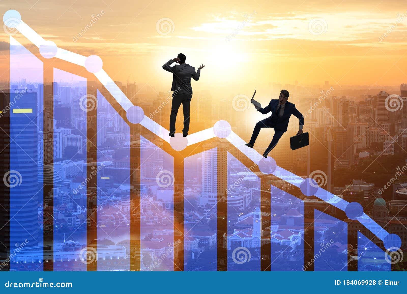 Crisis Concept with Declining Chart Stock Photo - Image of coronavirus ...