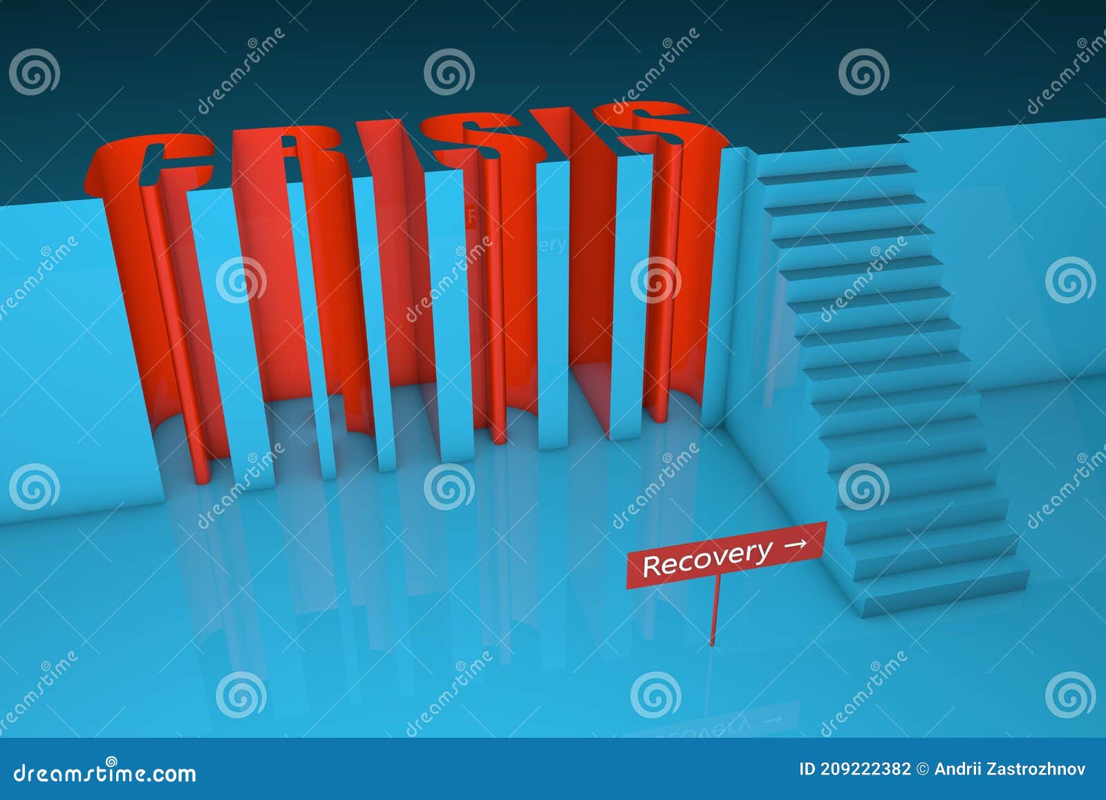 Crisis Concept and Problem Solution. Way To Business Recovery Stock ...
