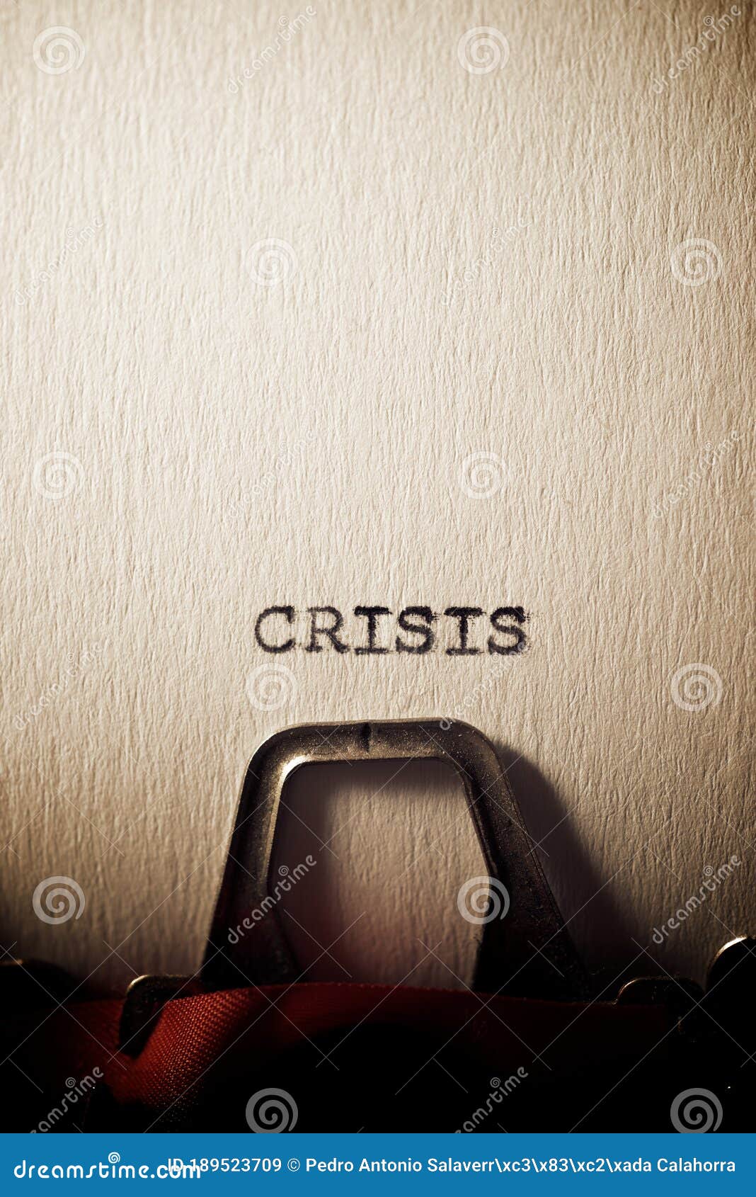 Crisis concept view stock image. Image of typed, retro - 189523709