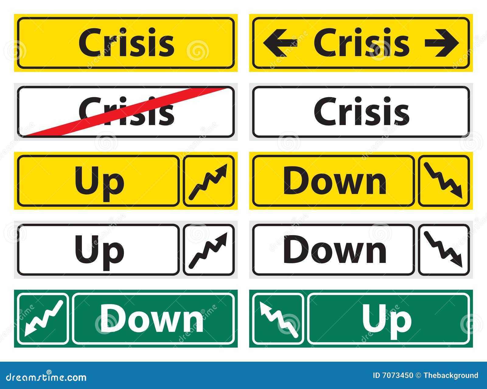 Crisis direction sign stock illustration. Illustration of journey - 7073450