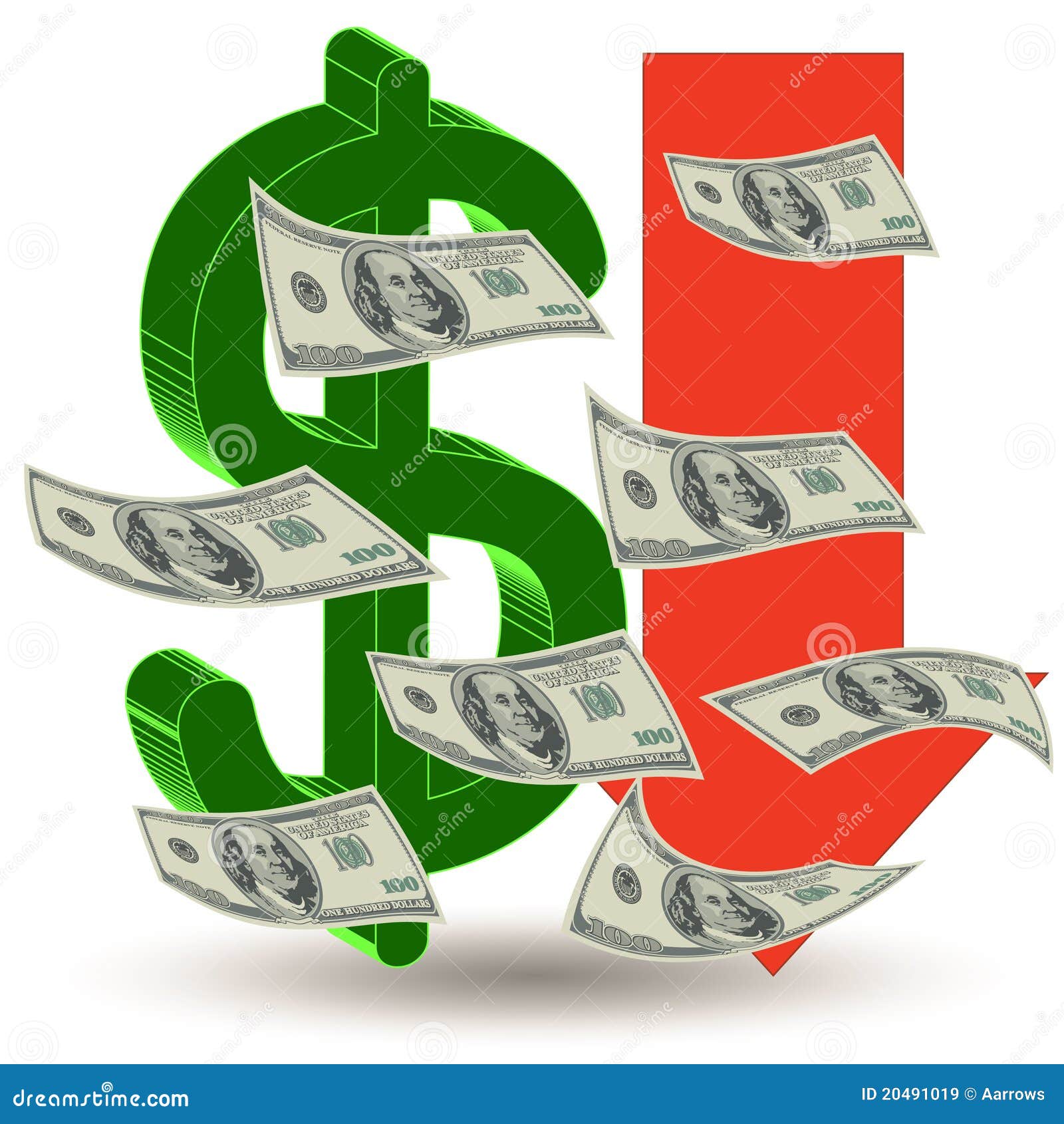 Crisis Finance - the Dollar Symbol Stock Vector - Illustration of ...