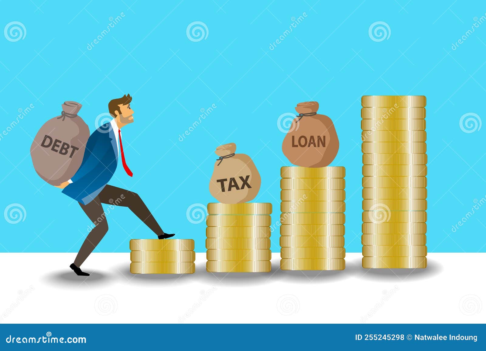 Crisis of High Burden of Consumer Debt, : Client Bears a Bag of Debt ...