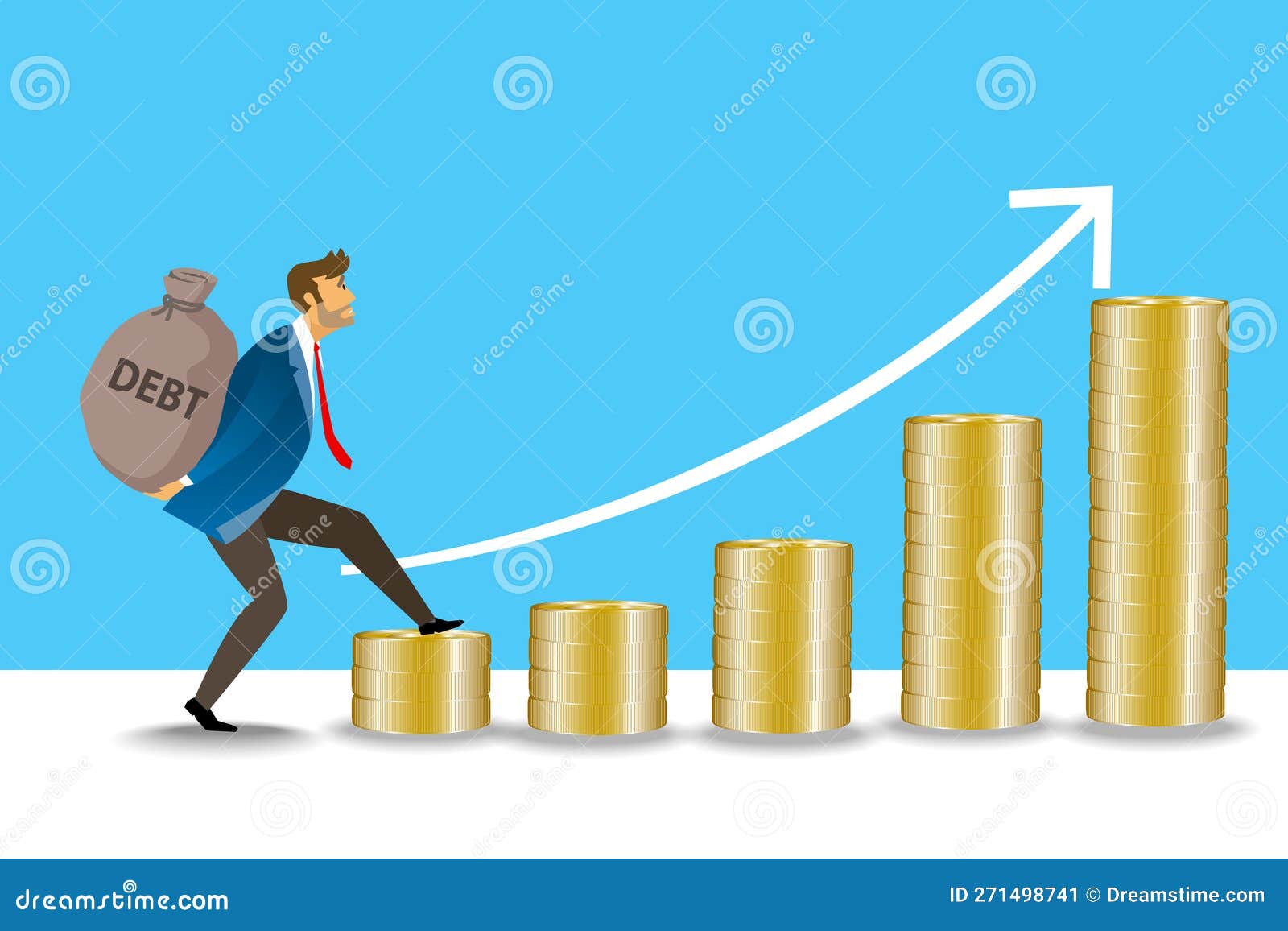 Crisis of High Burden of Consumer Debt, : Client Bears a Bag of Debt ...