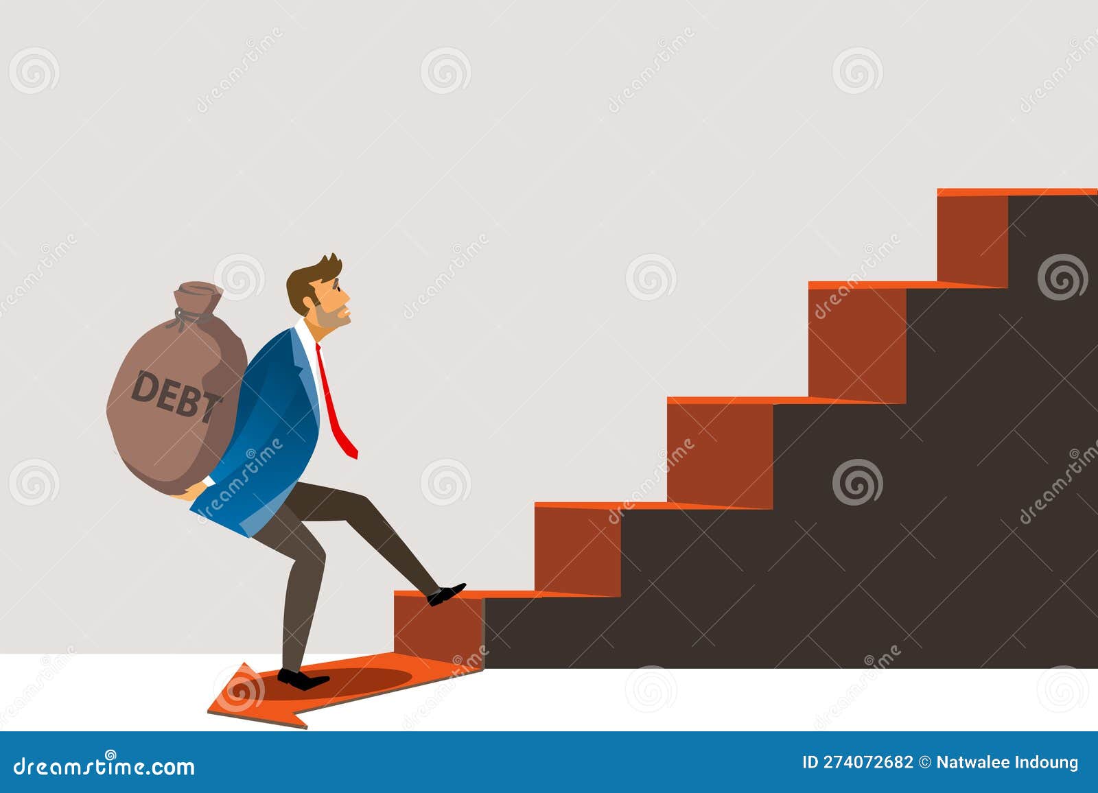 Crisis of High Burden of Consumer Debt, : Client Bears a Bag of Debt ...