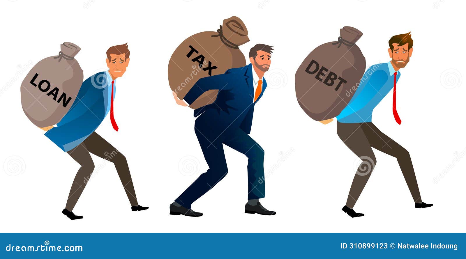 Crisis of High Burden of Consumer Debt, : Client Bears a Bag of Debt ...