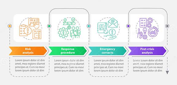 Crisis Management Plan Rectangle Infographic Template Stock Vector ...