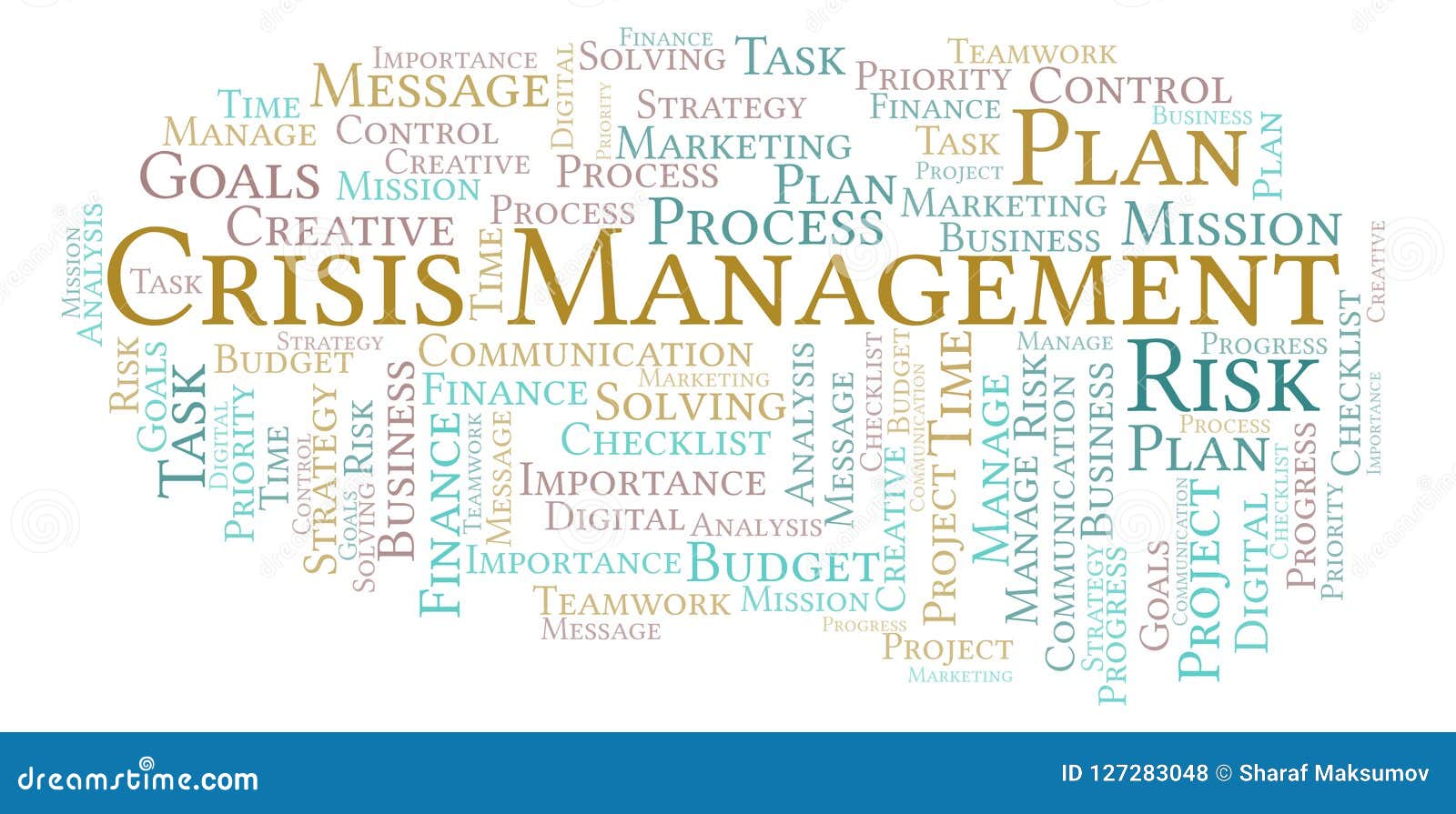 Crisis Management Word Cloud, Made with Text only. Stock Illustration ...