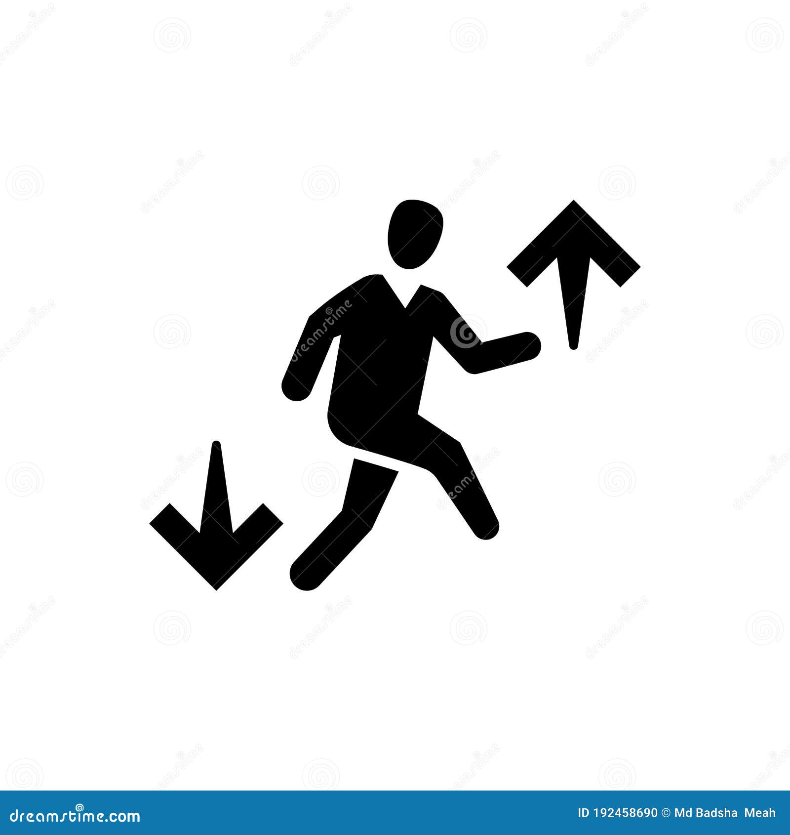 Crisis Overcome Icon stock vector. Illustration of vector - 192458690