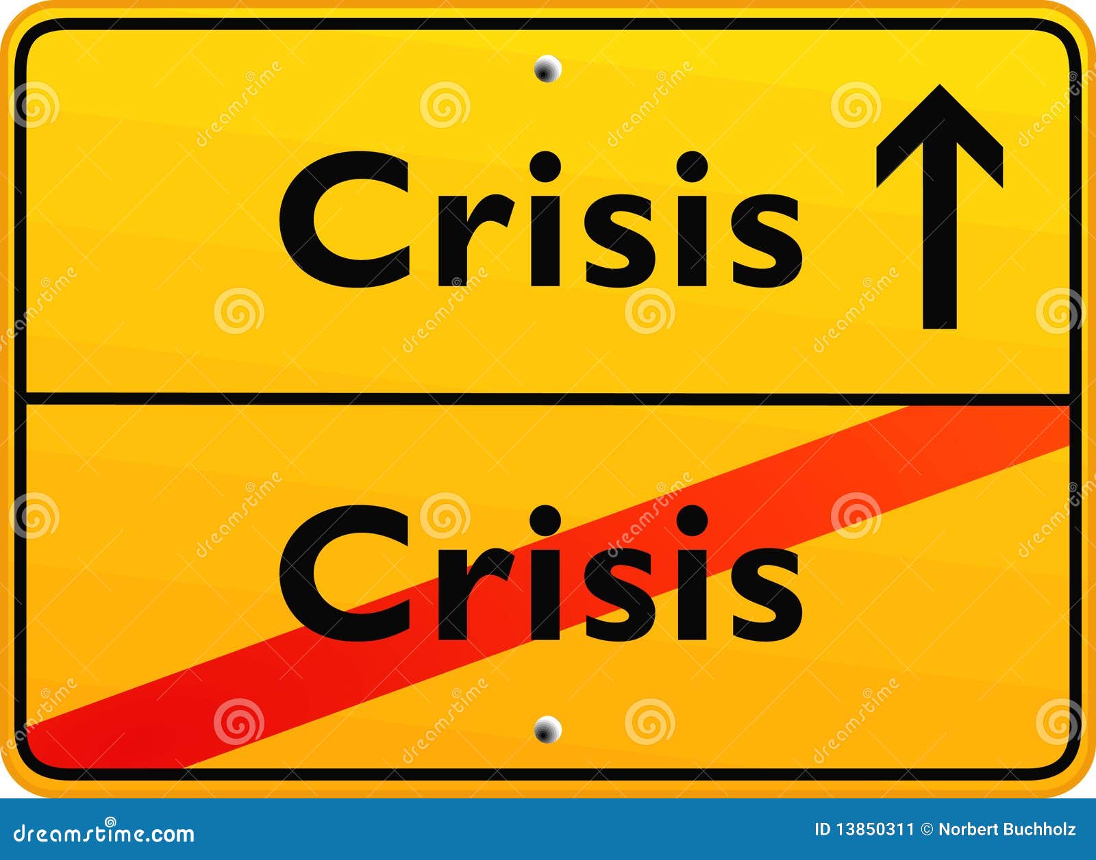 Crisis sign stock vector. Illustration of guide, economy - 13850311
