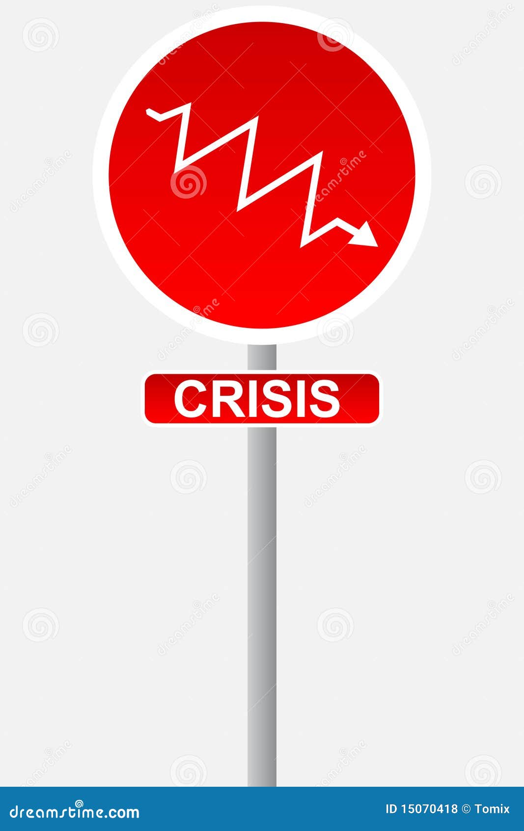 Crisis sign for traffic stock vector. Illustration of business - 15070418