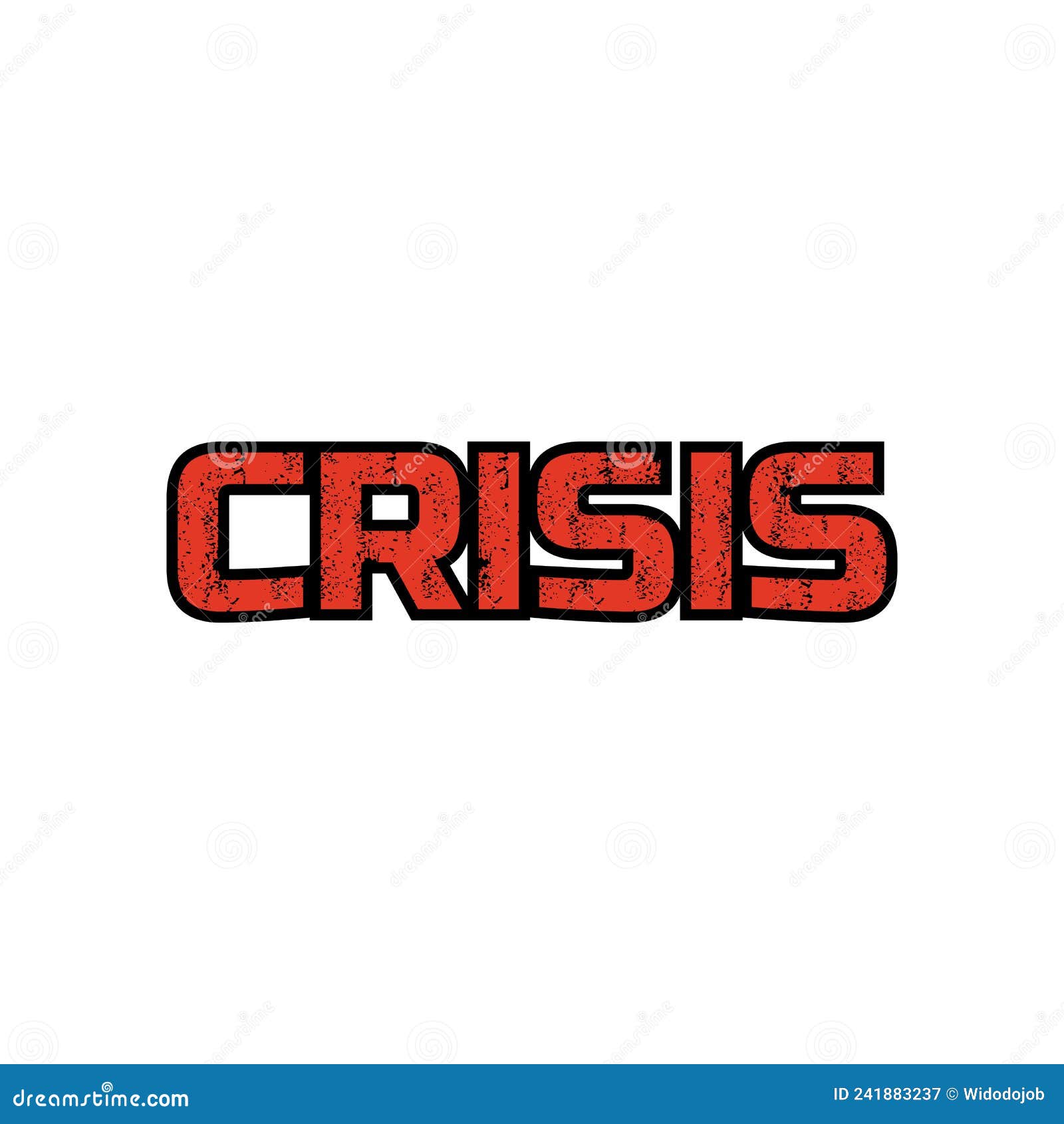 Crisis Text Design Vector Illustration Stock Vector - Illustration of ...