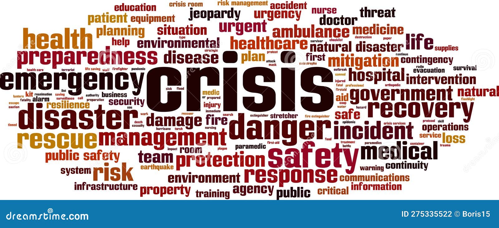 Crisis word cloud stock vector. Illustration of management - 275335522