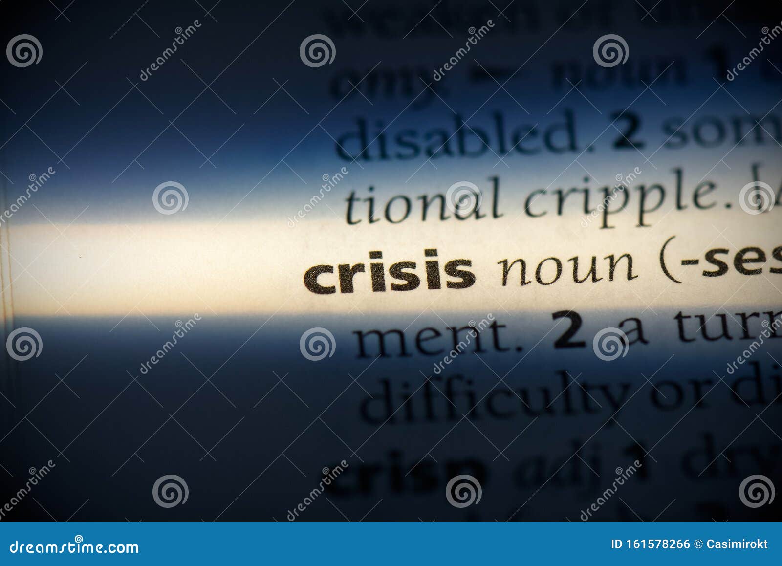 Crisis stock photo. Image of word, minimal, crisis, printed - 161578266