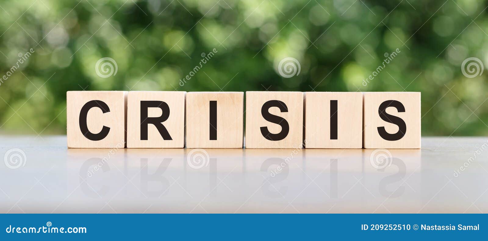 CRISIS Word Written on Wooden Blocks. the Text is Written in Black ...