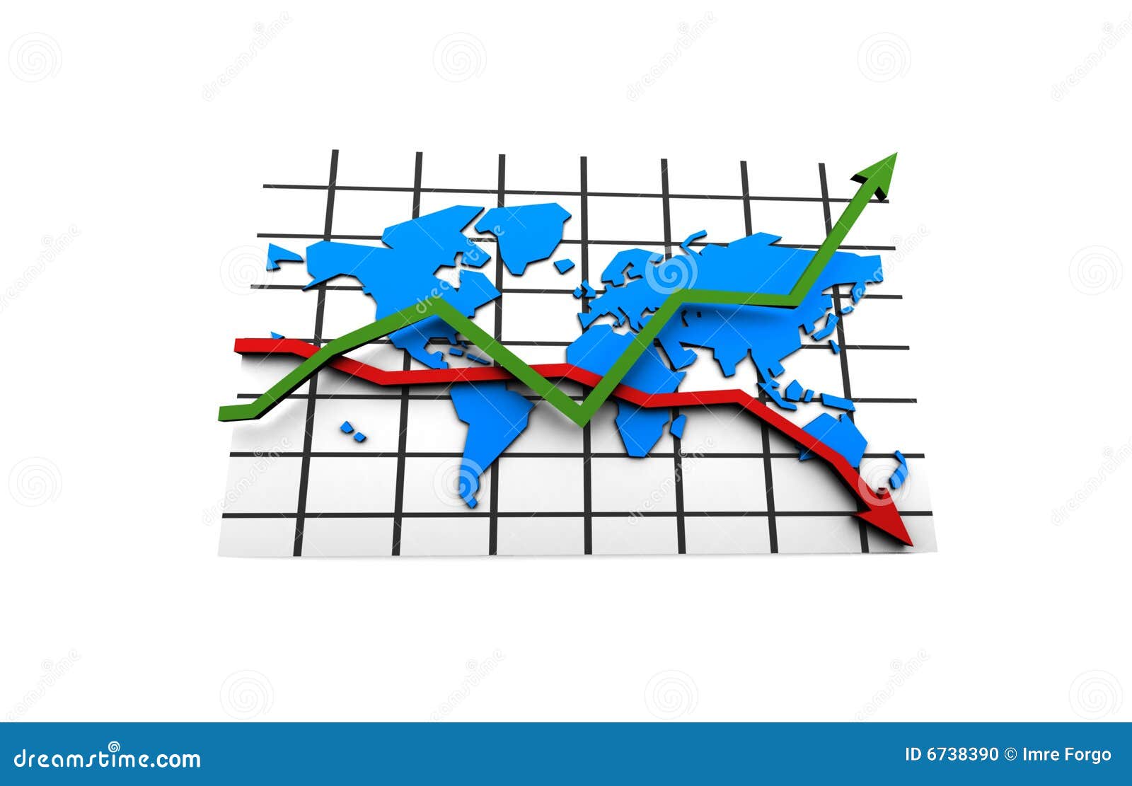 Business Market Charts With Light Effects, Graph Diagram Up, Business ...