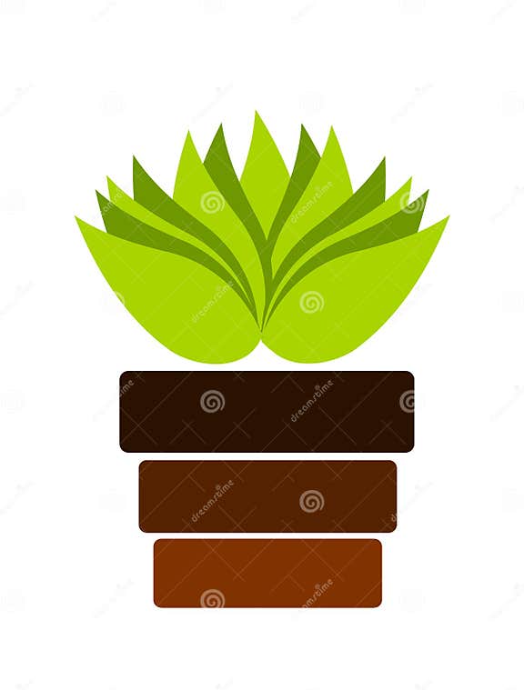 Crisol con la planta ilustración del vector. Ilustración de germine ...