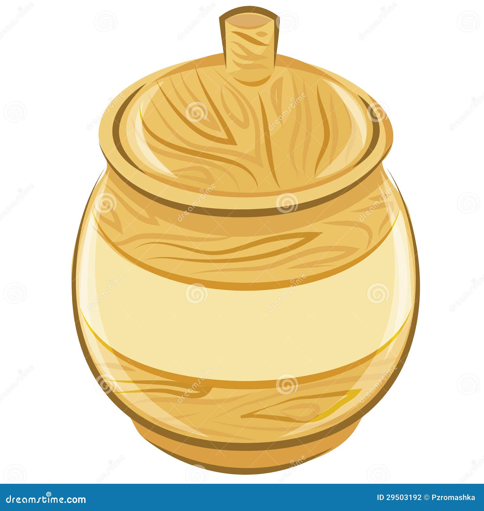 Crisol De Madera Con Una Tapa Ilustración del Vector - Ilustración de ...