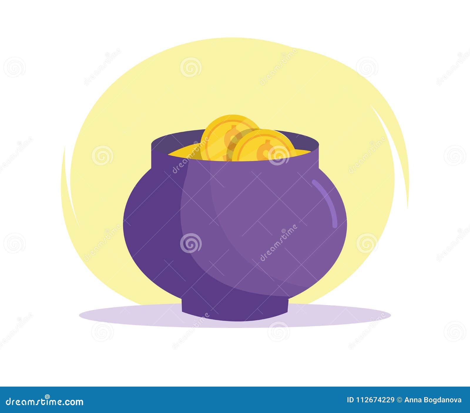 Crisol De Oro Vector Historieta Ilustración del Vector - Ilustración de ...