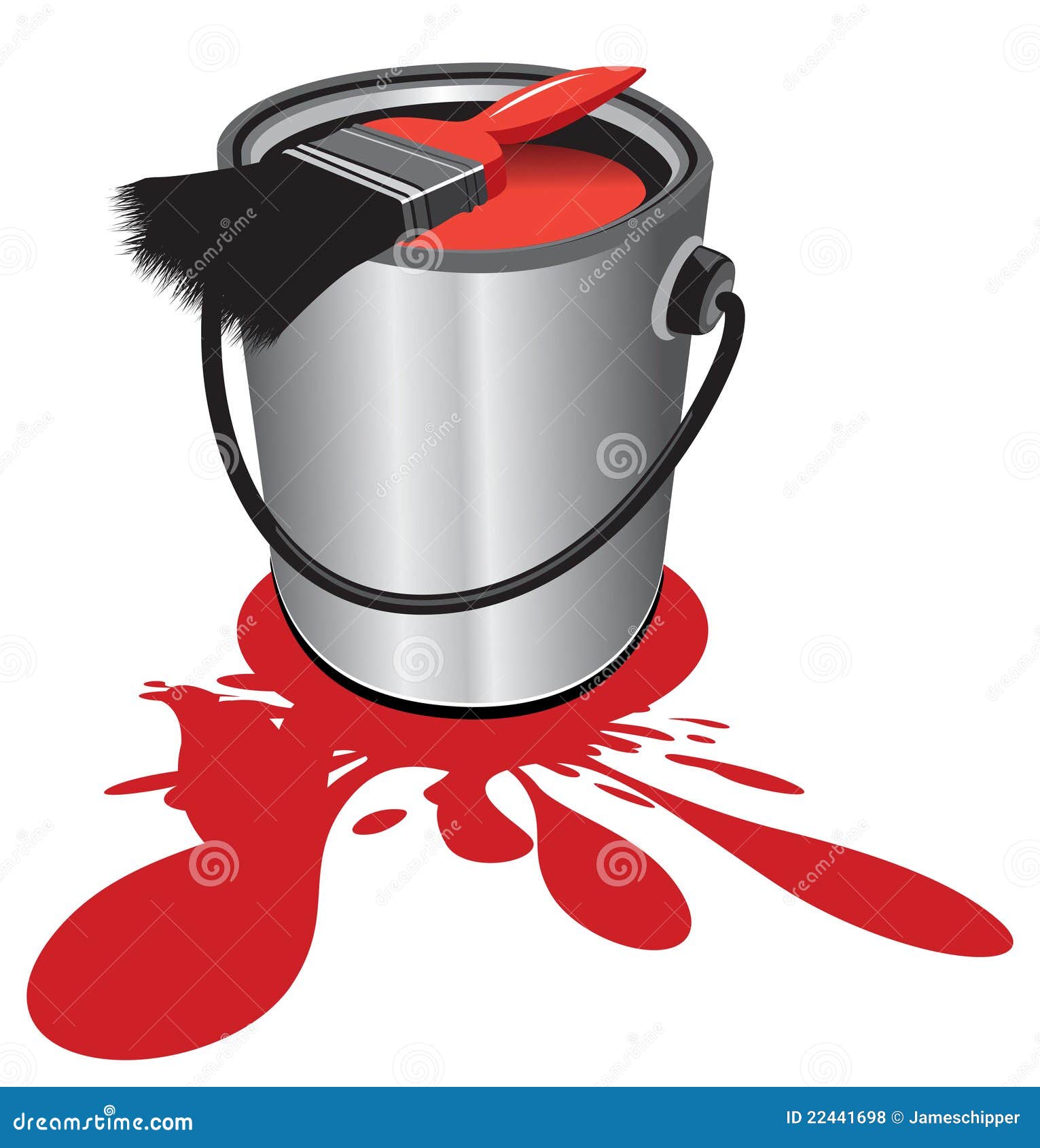 Crisol de pintura ilustración del vector. Ilustración de pintura - 22441698