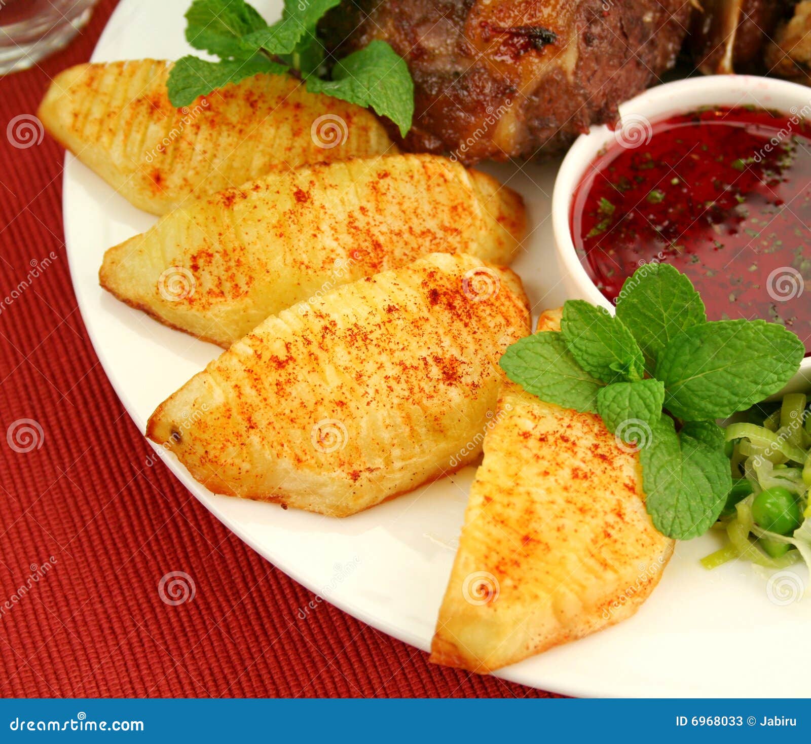 Crisp Baked Potatoes stock image. Image of scored, cooked - 6968033
