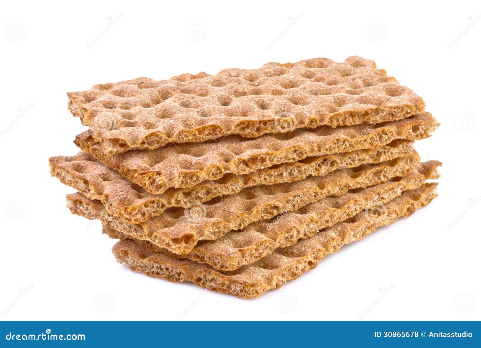 Crisp Bread Isolated on White Stock Photo - Image of healthy, hard ...