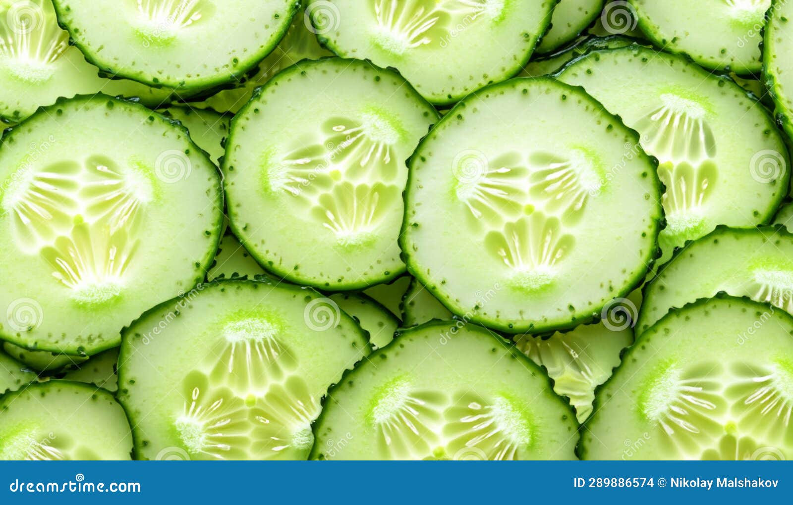 Crisp Cucumber Slices Form a Refreshing Background. Stock Photo - Image ...