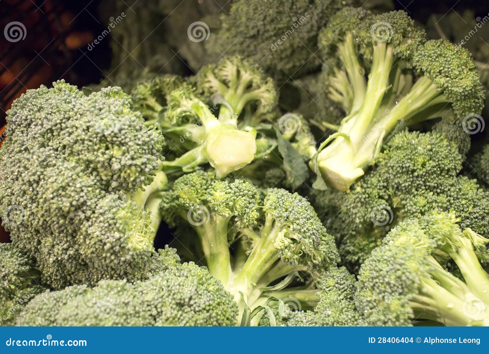 Crisp Fresh Broccoli at the Market Stock Photo - Image of bunch, pile ...