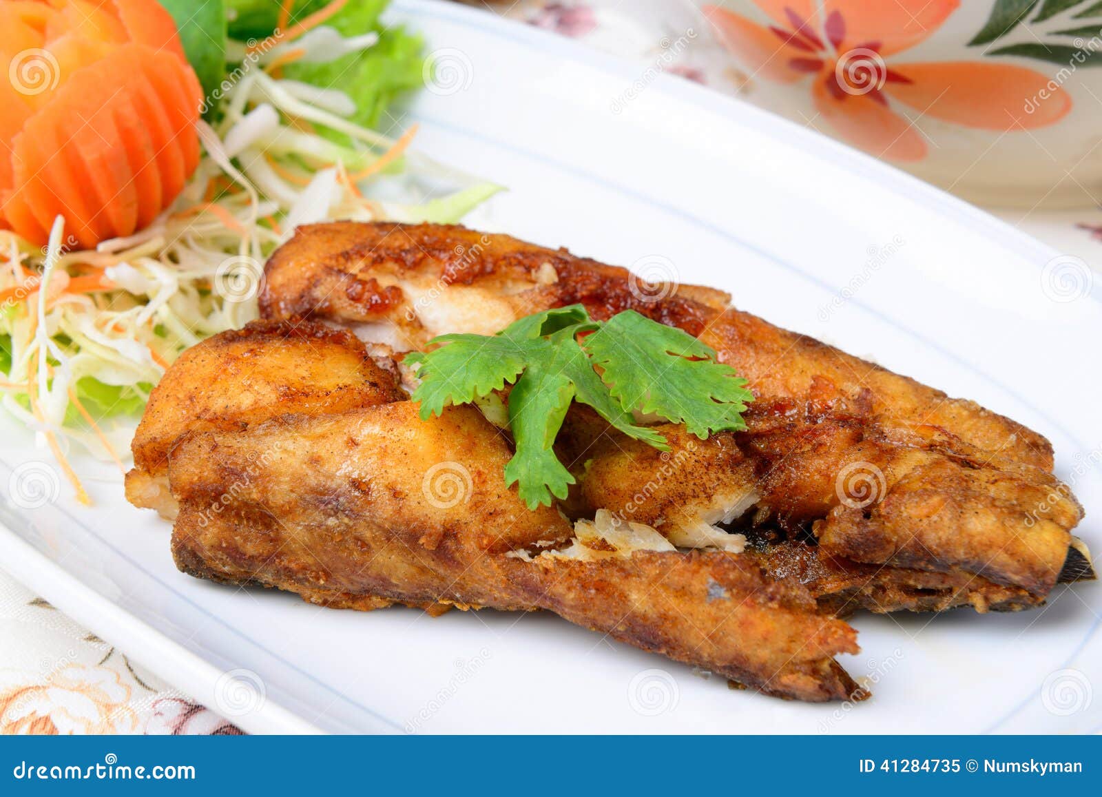 Crisp fried fish stock image. Image of lunch, asian, thai - 41284735