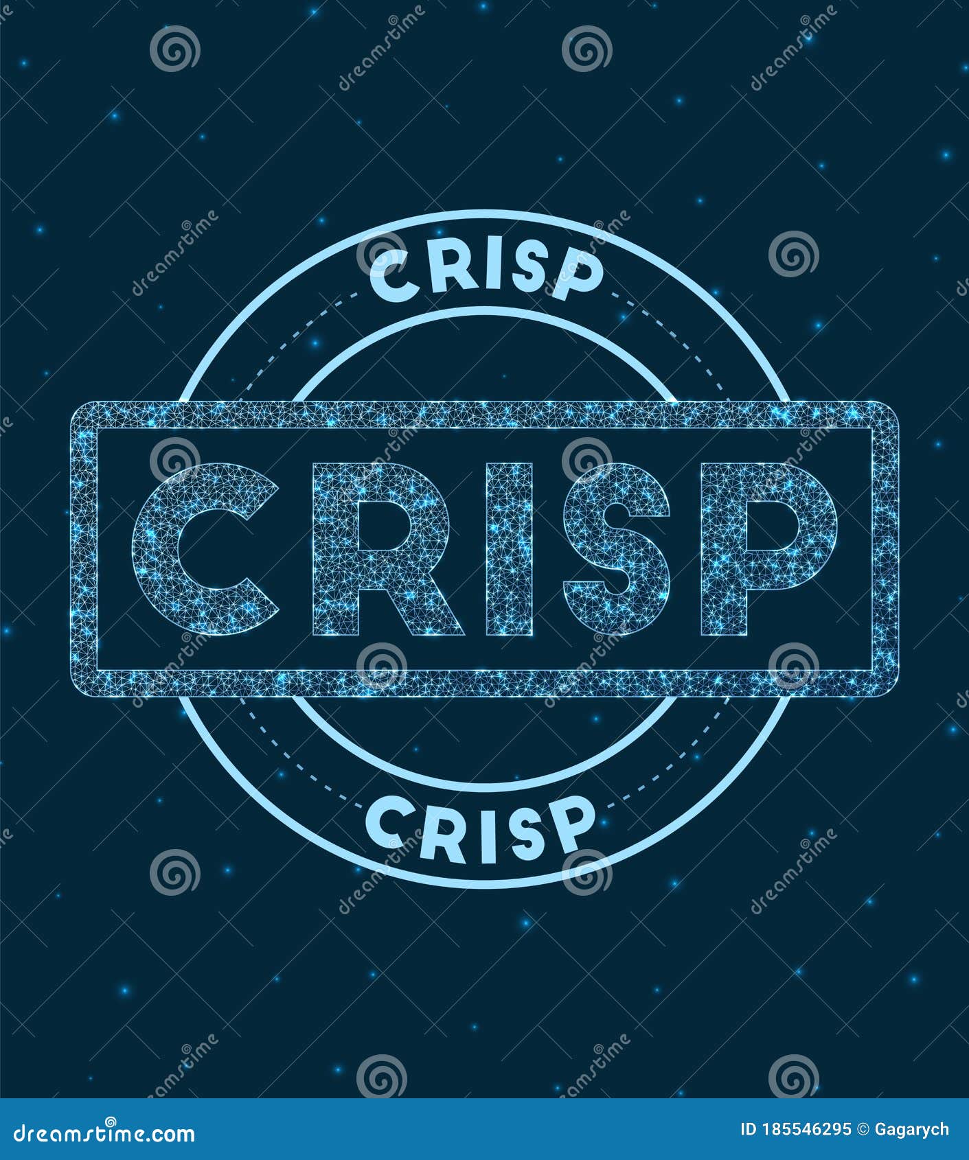 Crisp. Glowing Round Badge. Cartoon Vector | CartoonDealer.com #185546295