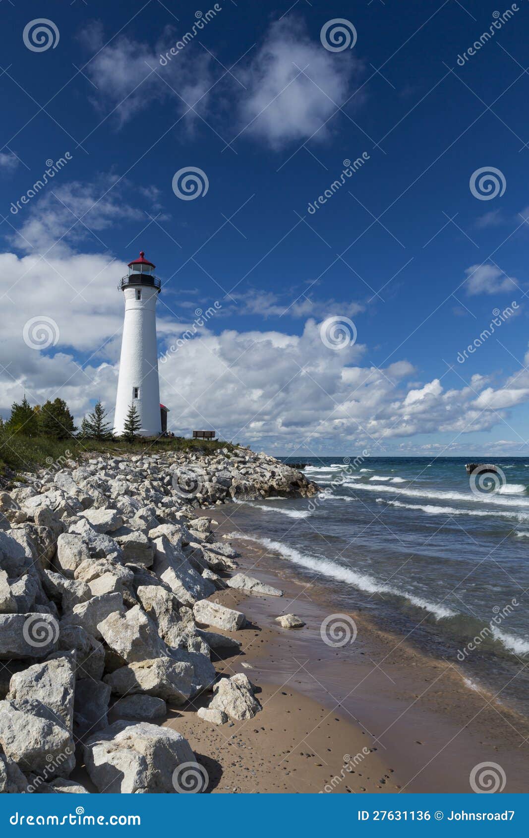Crisp Point Lighthouse stock photo. Image of landscape - 27631136