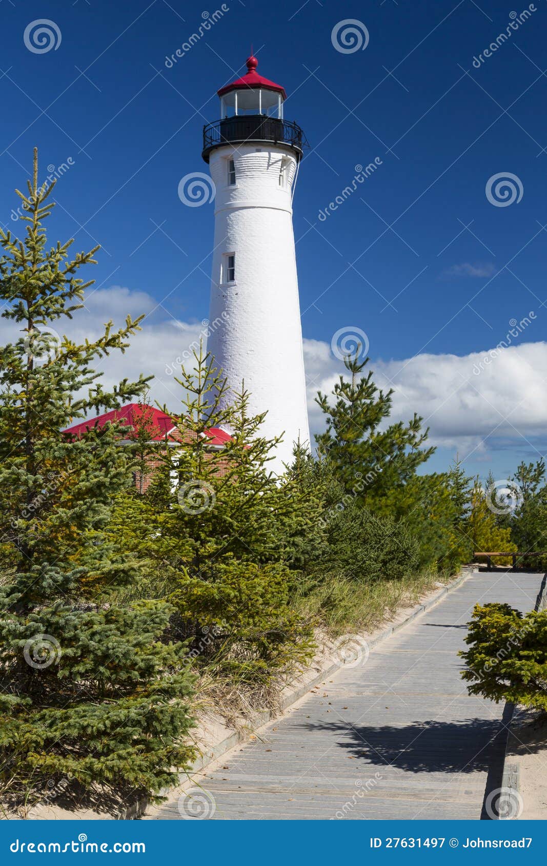Crisp Point Lighthouse stock image. Image of navigation - 27631497