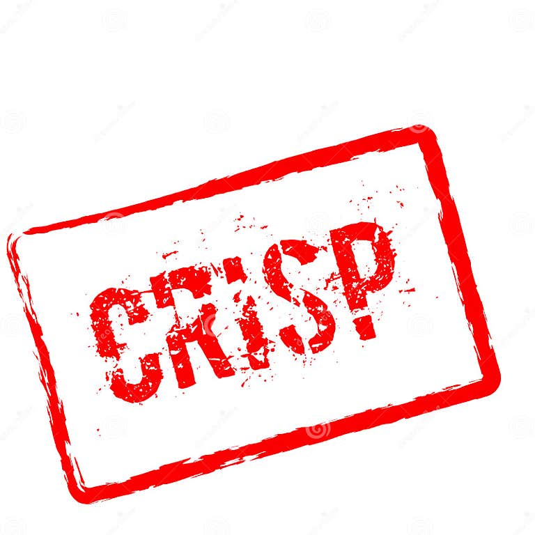 Crisp Red Rubber Stamp Isolated on White. Stock Vector - Illustration ...