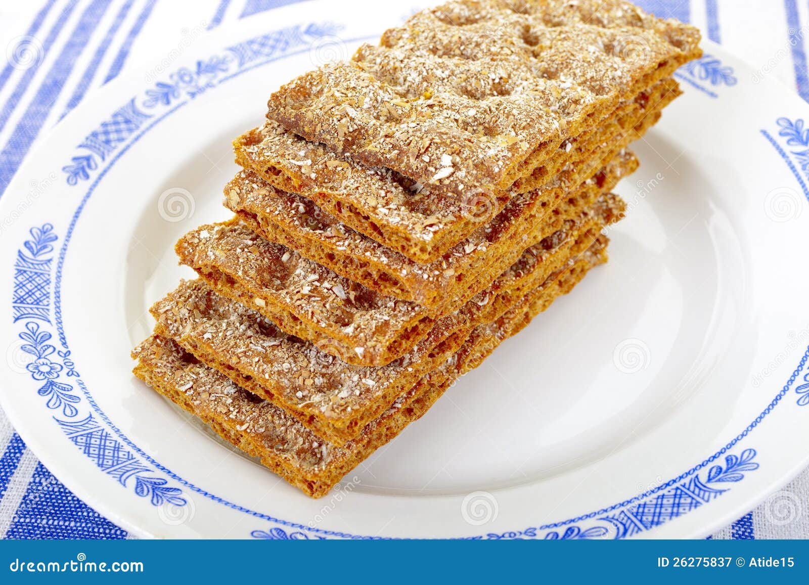 Crispbread stock image. Image of tablecloth, healthy - 26275837