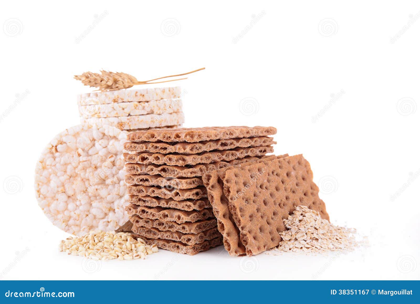 Crispbread and Rice Crackers Stock Image - Image of healthy, fiber ...