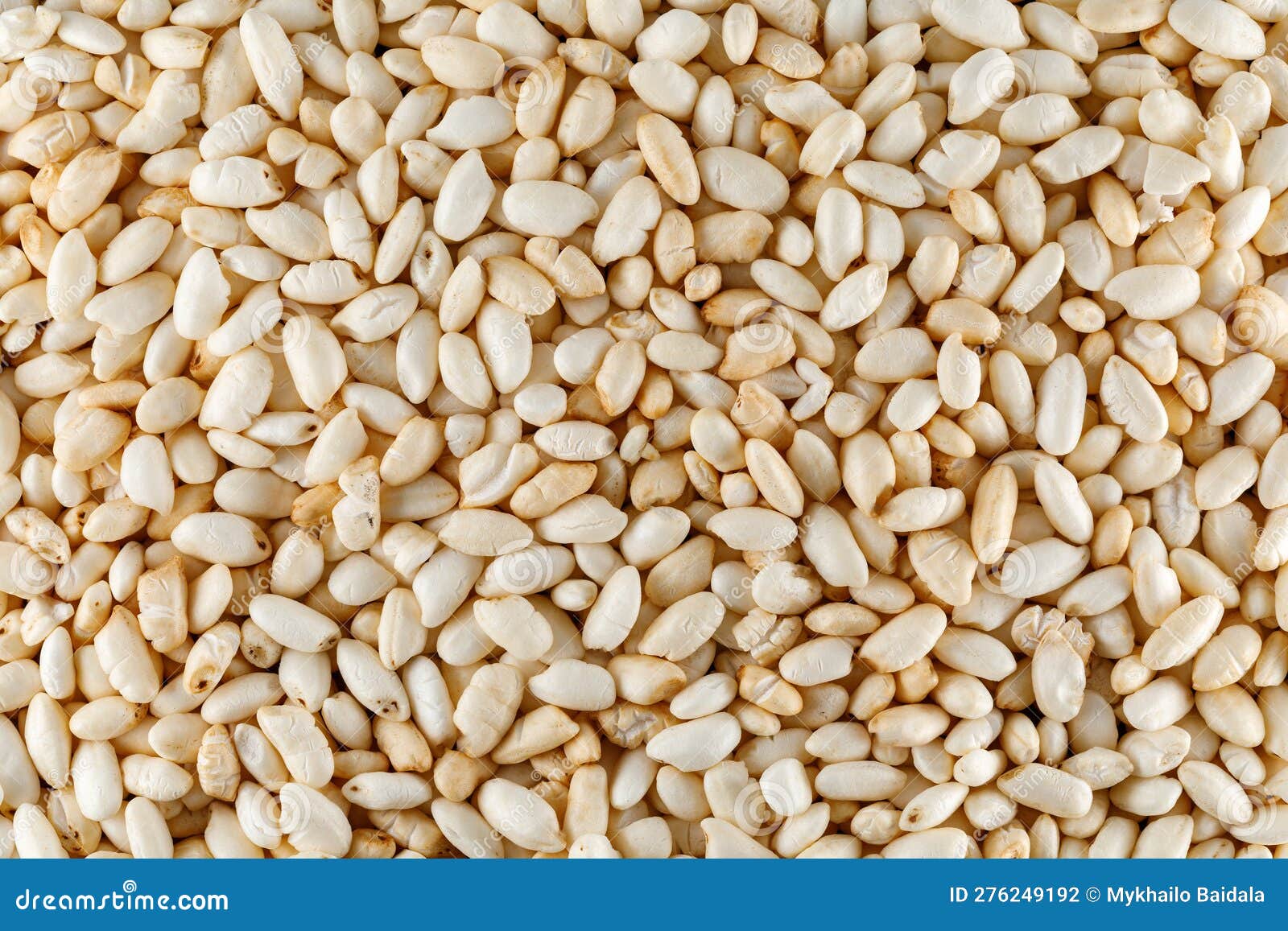 Crisped Puffed Rice Cereal As Background Texture - Close-up Stock Photo ...