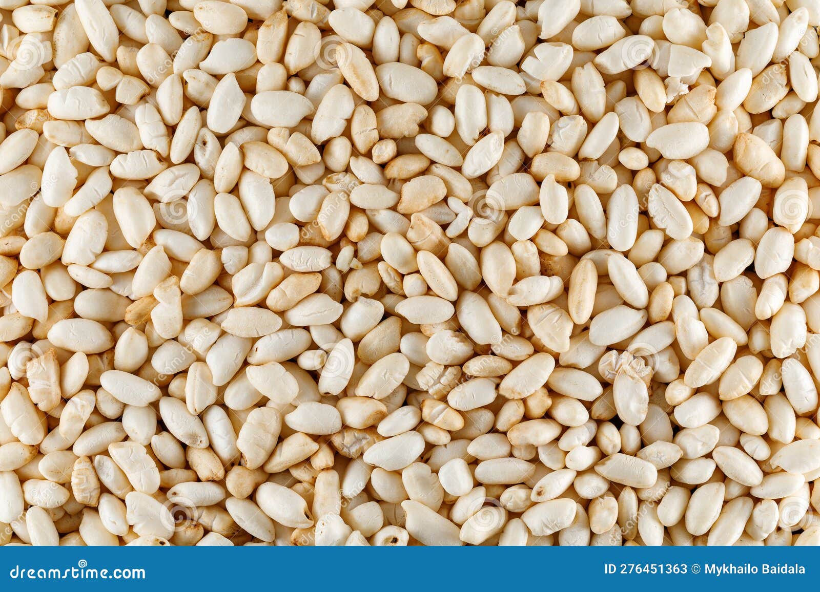 Crisped Puffed Rice Cereal As Background Texture - Close-up Stock Image ...