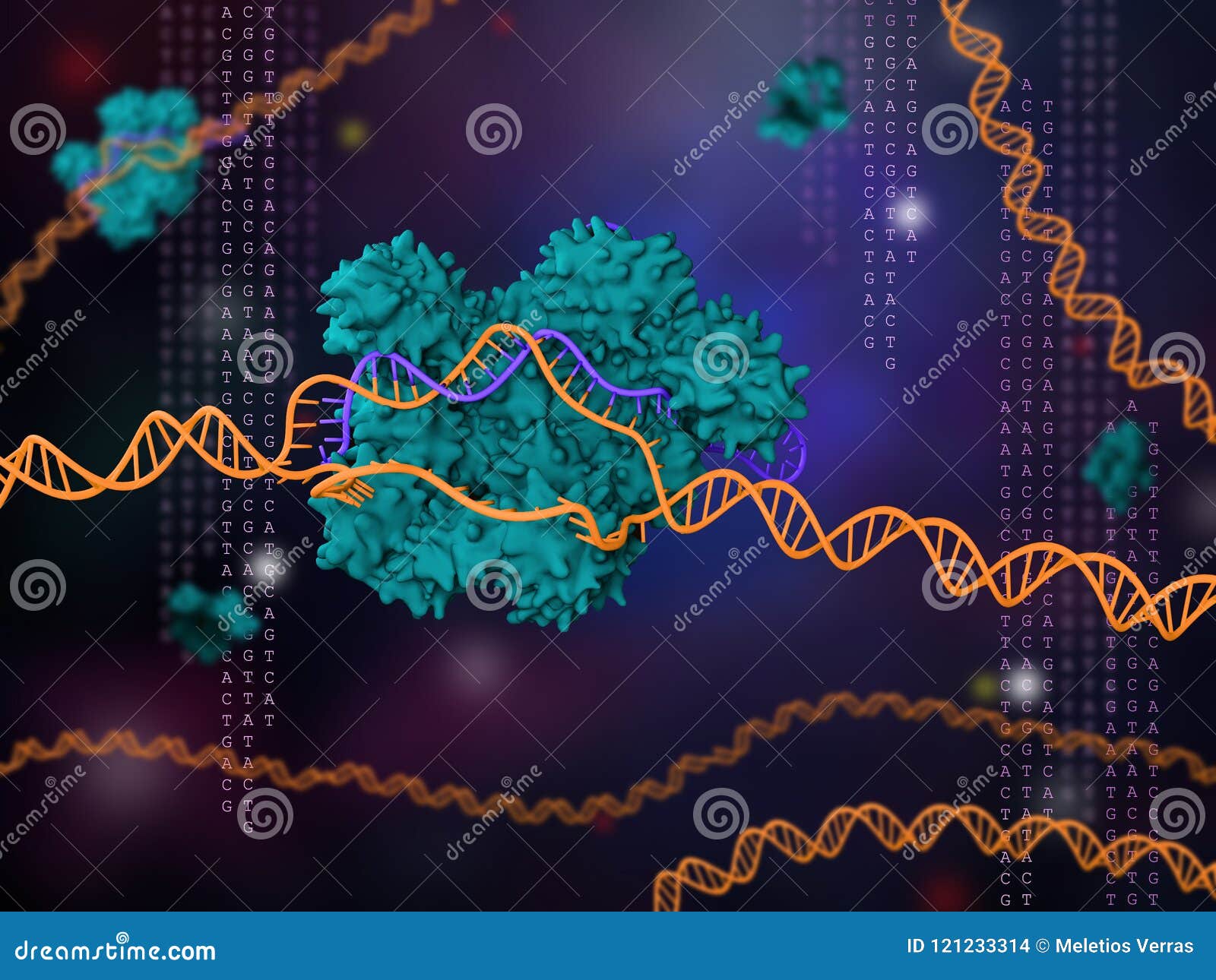 CRISPR-Cas9 technology stock illustration. Illustration of medicine ...