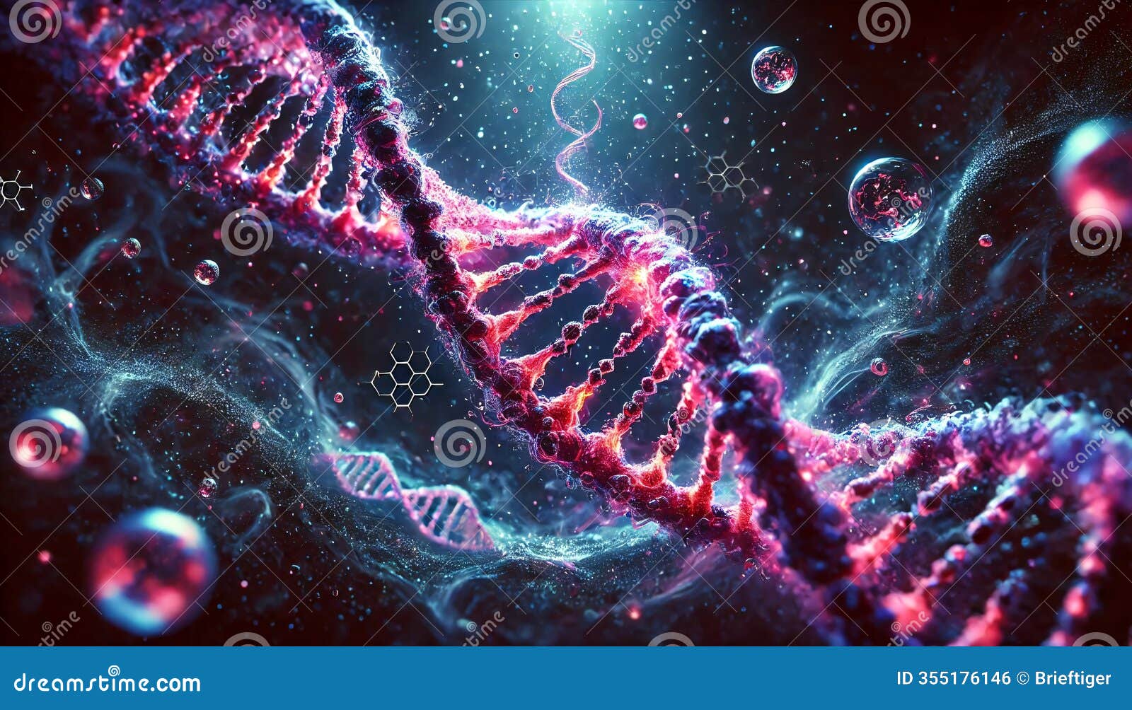 CRISPR Gene Editing Technology with DNA Structure Stock Illustration ...