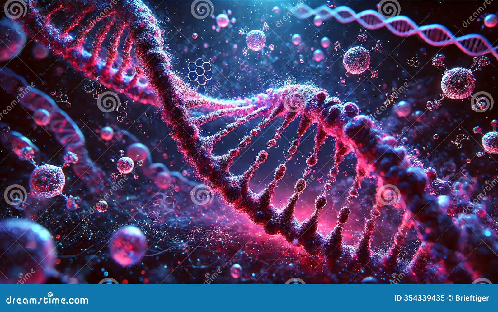 CRISPR Genetic Engineering Technology with DNA Molecules Stock ...