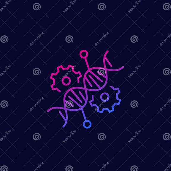 CRISPR, Genome Editing Icon, Linear Stock Vector - Illustration of ...