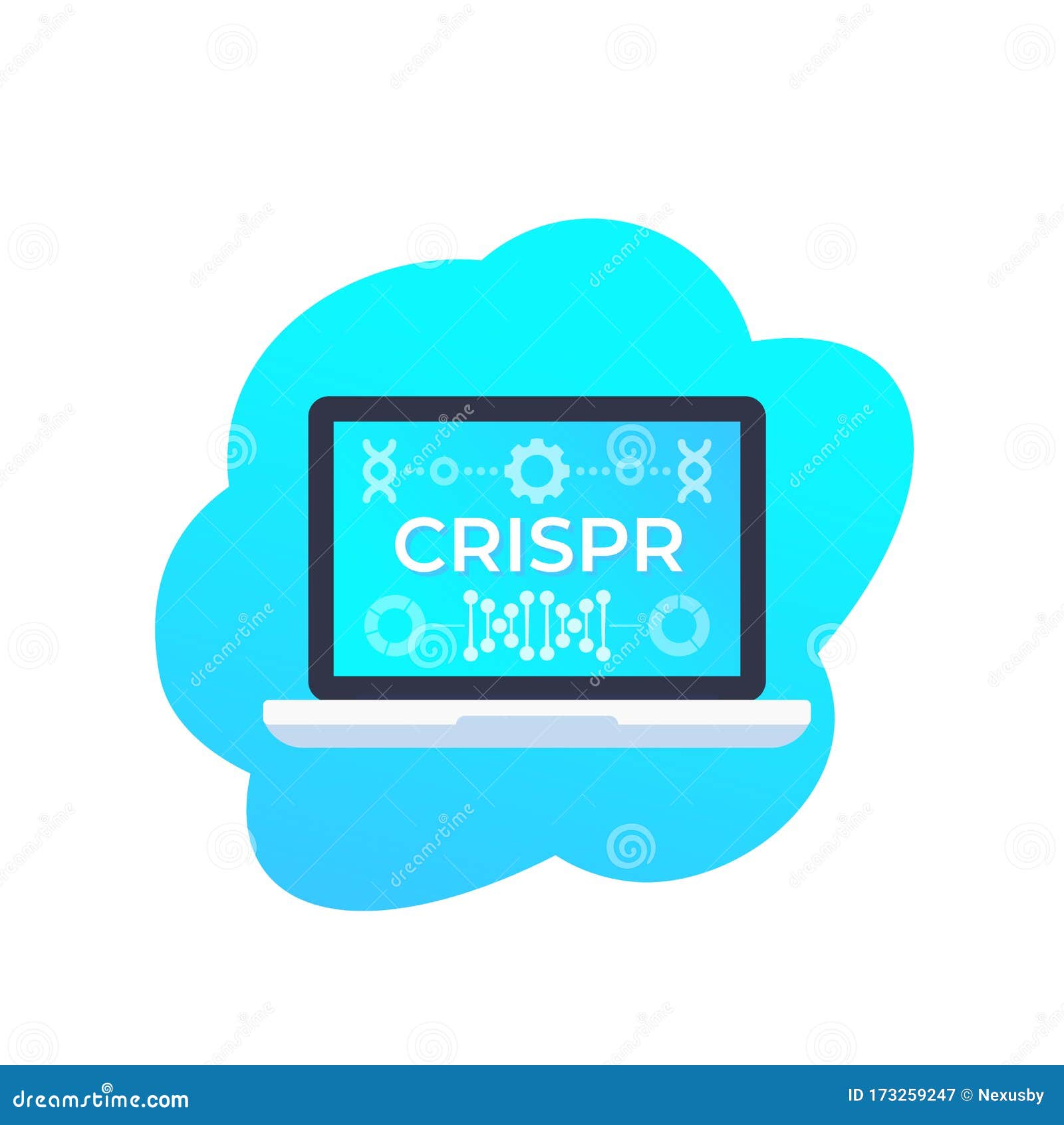 CRISPR, Genome Editing Technology Vector Icon Stock Vector ...