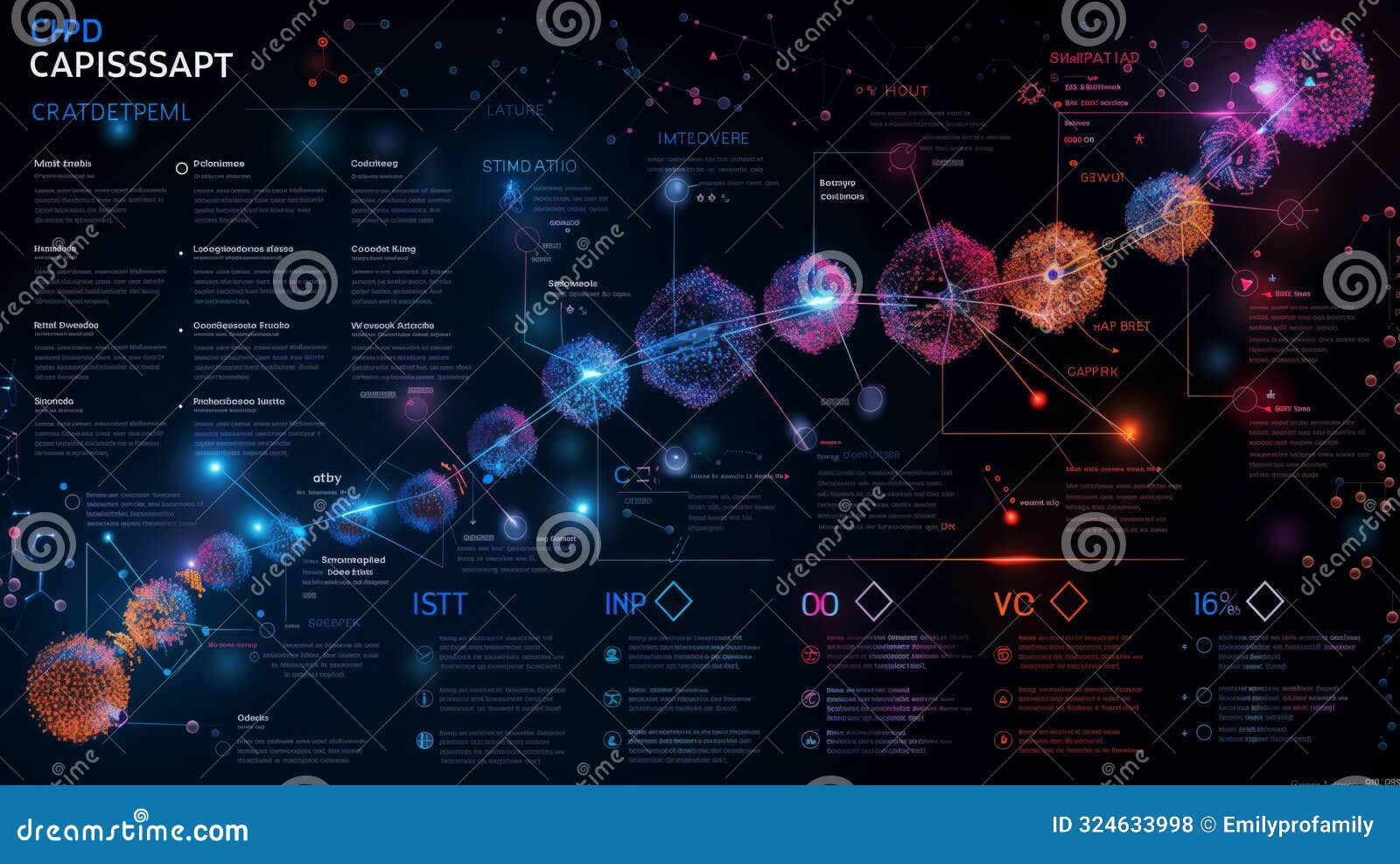 CRISPR Process Infographic stock photo. Image of cutting - 324633998