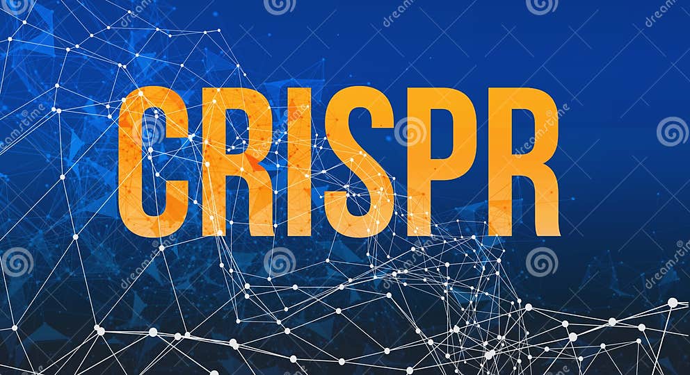 Crispr Theme with Abstract Network Lines Stock Illustration ...
