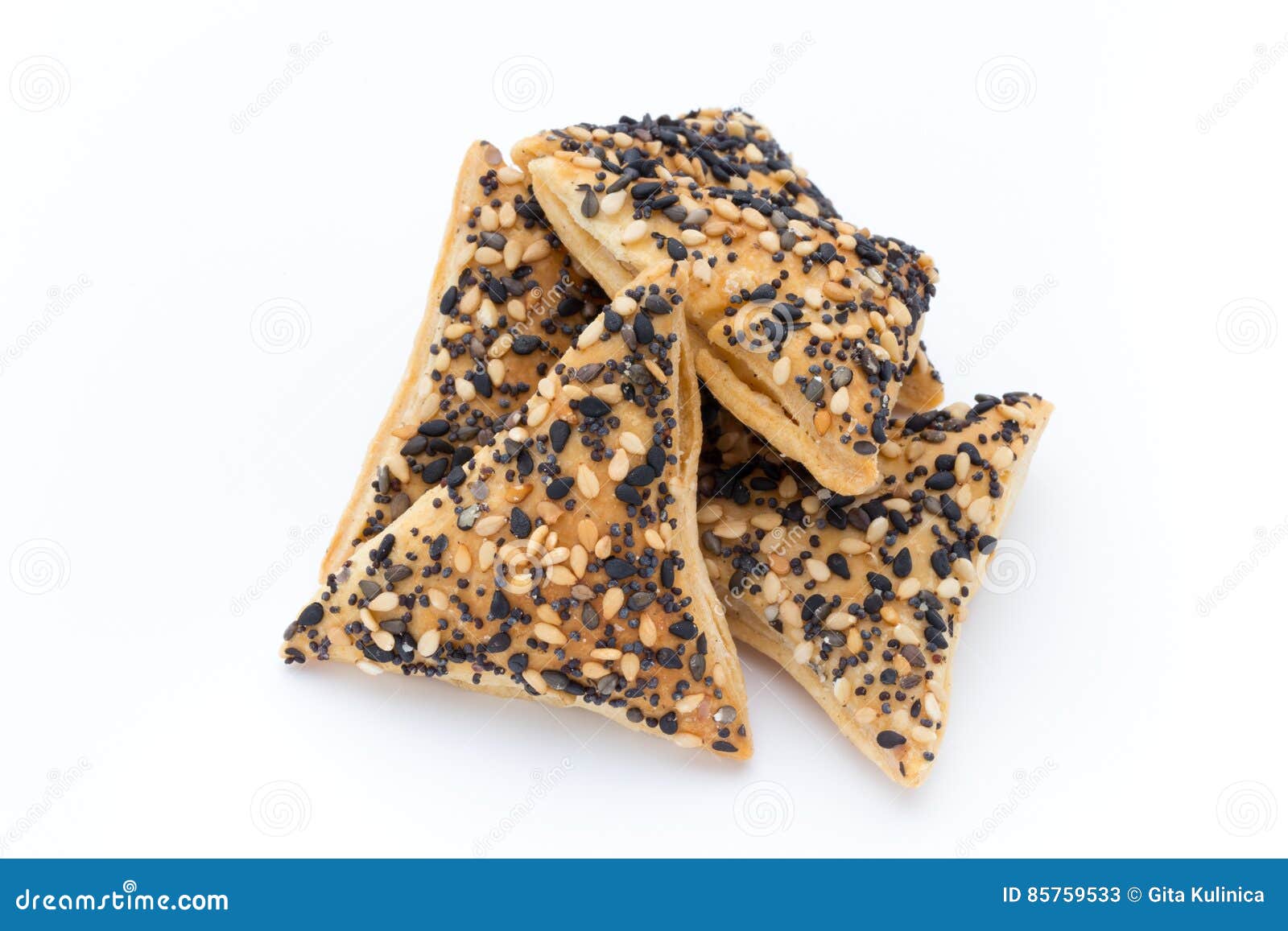 Crisps with Nuts and Seeds Stacked on a White Background. Stock Image ...