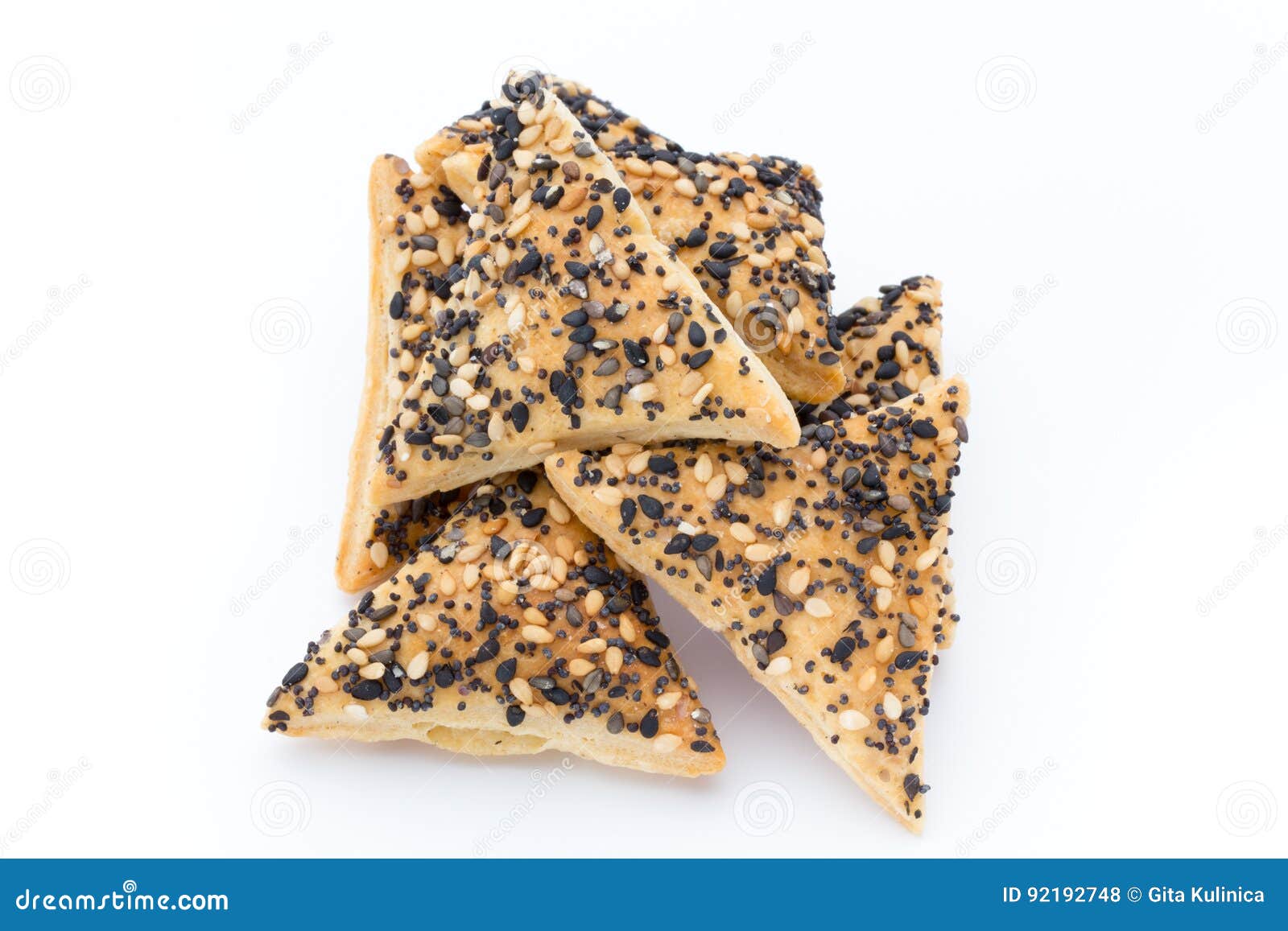 Crisps with Nuts and Seeds Stacked on a White Background. Stock Photo ...