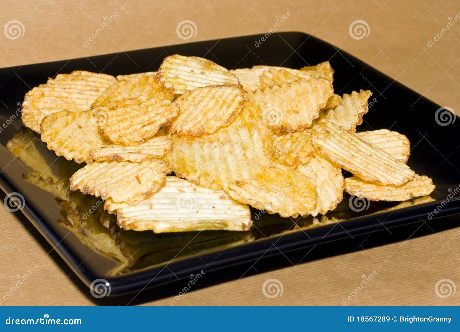 Crinkle crisps stock image. Image of crisps, calorific - 18567289