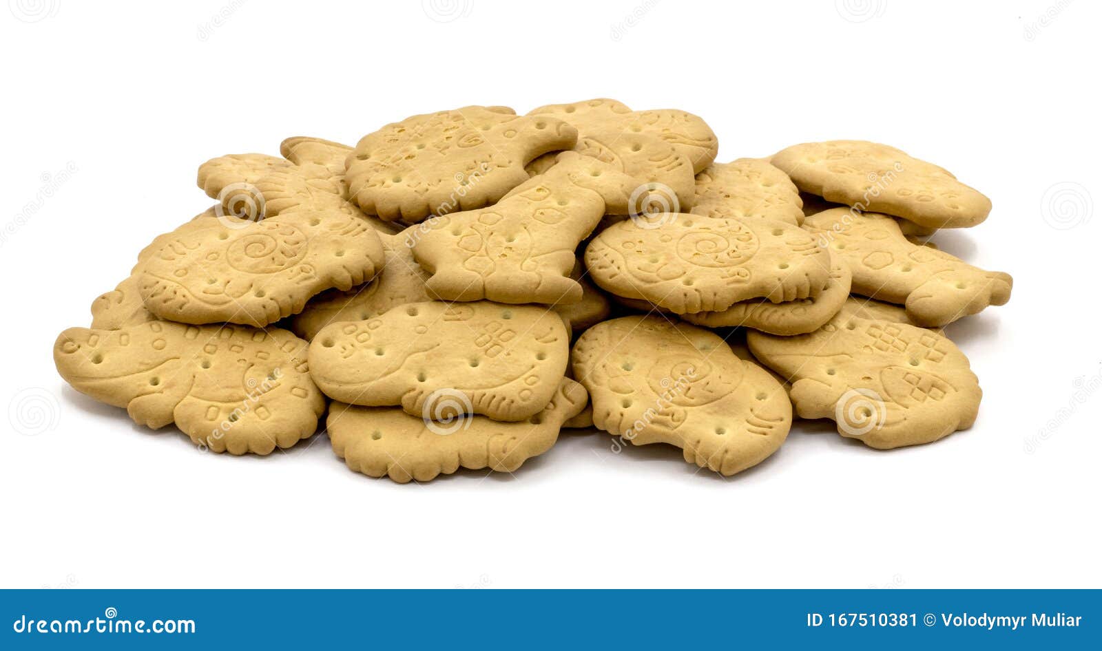 Crispy Animal Shaped Cookies on White Isolated Background_ Stock Image ...